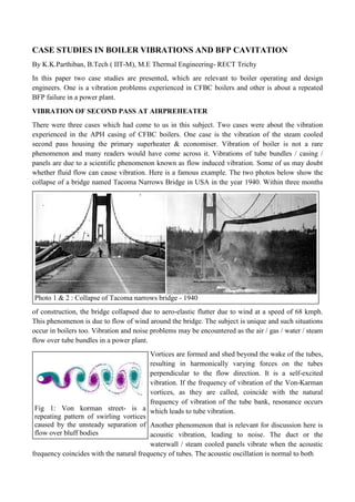 Case studies in boiler vibration and BFP cavitation by k.k.parthiban | PDF