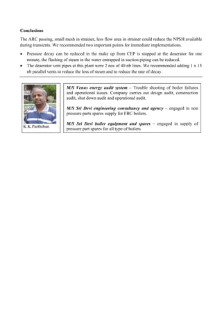 Case studies in boiler vibration and BFP cavitation by k.k.parthiban | PDF
