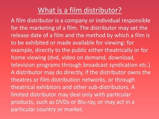 Film Distribution | PPT