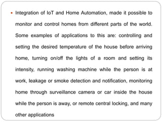 Case studies in io t smart-home | PPTX