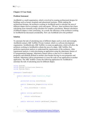 Case studies of common csharp project report.pdf