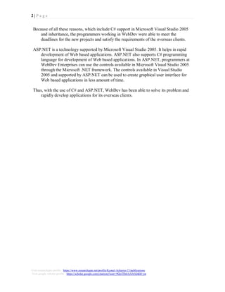 Case studies of common csharp project report.pdf