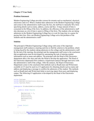 Case studies of common csharp project report.pdf