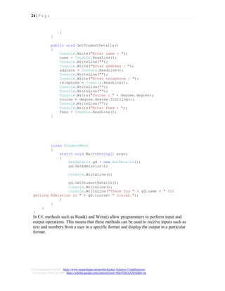 Case studies of common csharp project report.pdf