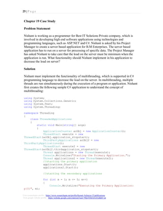 Case studies of common csharp project report.pdf