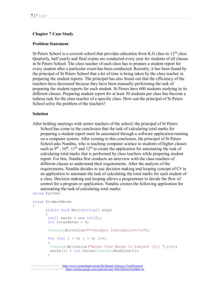 Case studies of common csharp project report.pdf