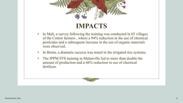 Case studies of successful IPM programmes- International level.pptx ...