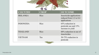 Case studies of successful IPM programmes- International level.pptx | Agriculture | Industries