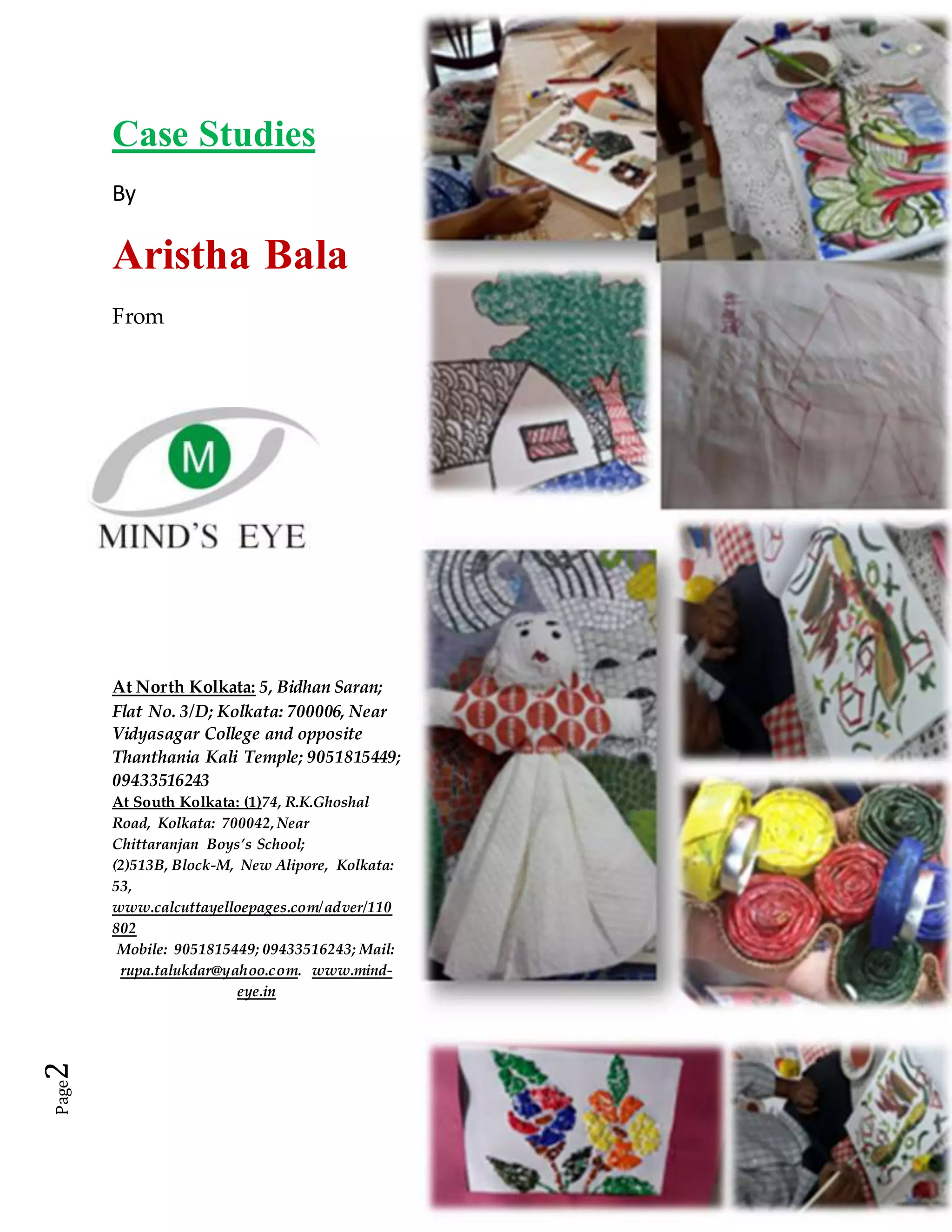 Case studies on art therapy for special chil and senior citizens | DOCX