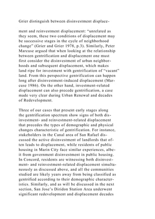 case studieson Gentrification and Displacement in the Sa.docx