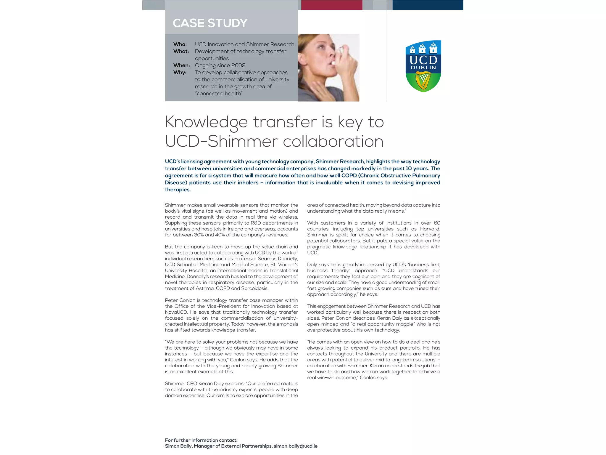 UCD Enterprise Gateway _ University and Industry Case Studies | PPT