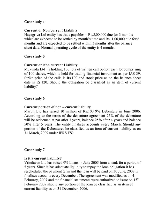 Case studies questions ias 1 | PDF | Business Accounting & Finance ...