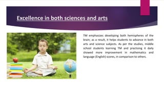 Case studies that show the advantageous impact of tm on the brain | PPT