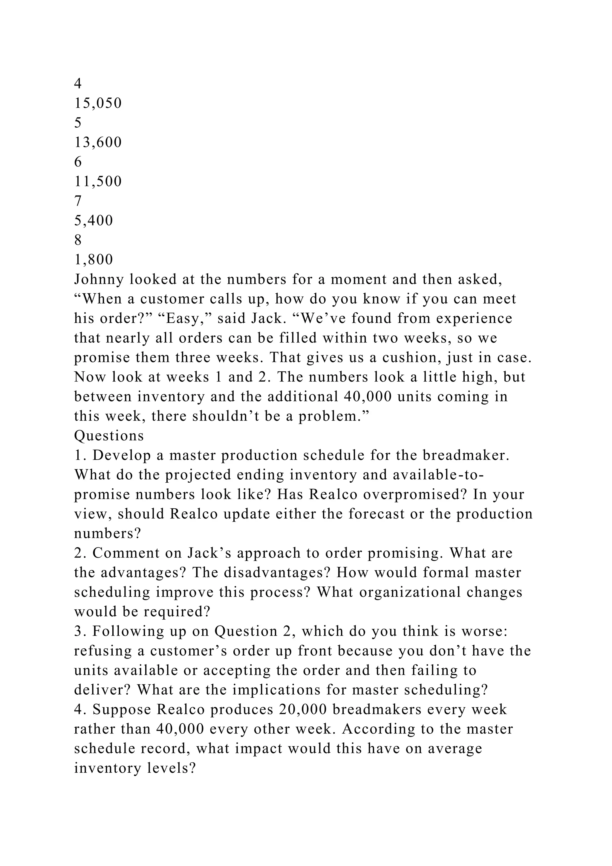 Case StudiesThe Realco BreadmasterTwo years ago, Johnny Ch.docx