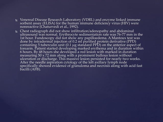 Case studies to assess the efficiency of mantoux test | PPT