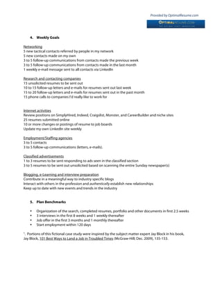 Case Study: Job Seeker Action Plan | PDF | Resume Writing and Advice ...