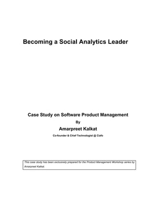 Software Product Management Case study | PDF