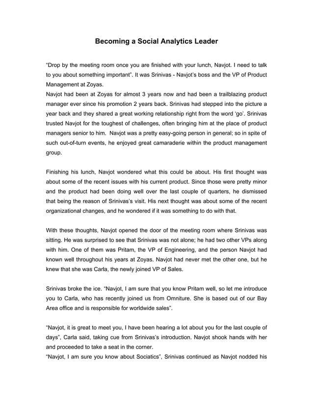 Software Product Management Case study | PDF