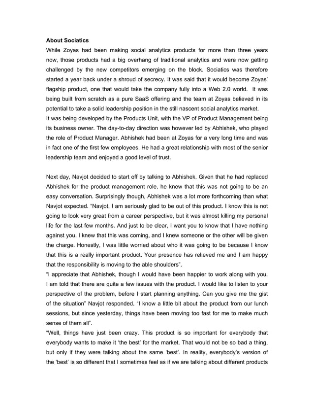 Software Product Management Case study | PDF