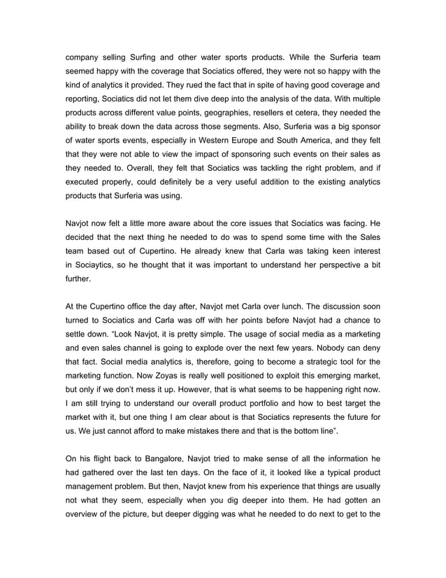 Software Product Management Case study | PDF