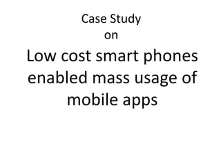 Case study on smartphones | PPTX