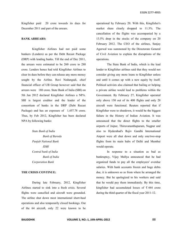 Case study on Kingfisher Airlines | PDF