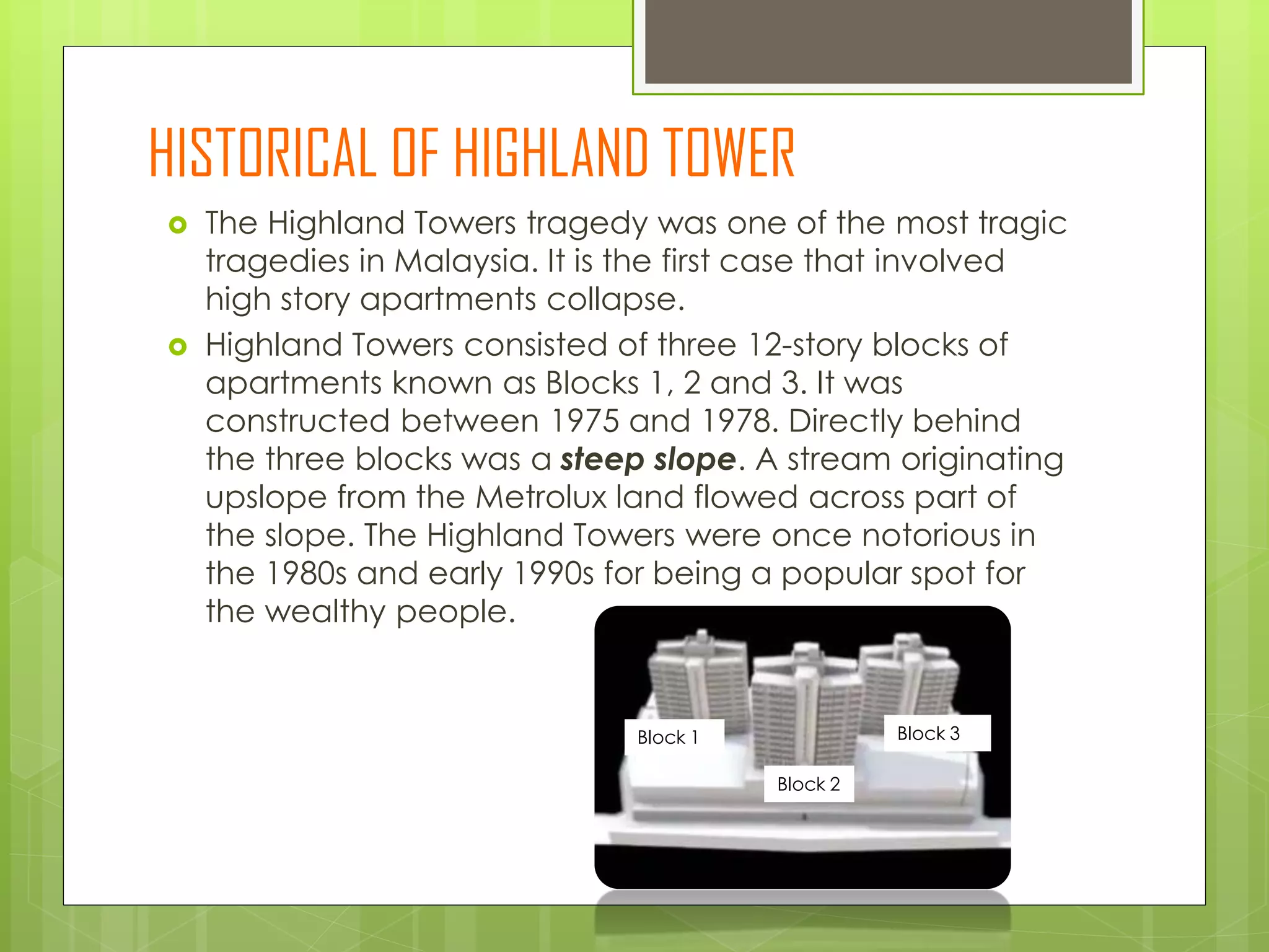 highland tower case study | PPTX