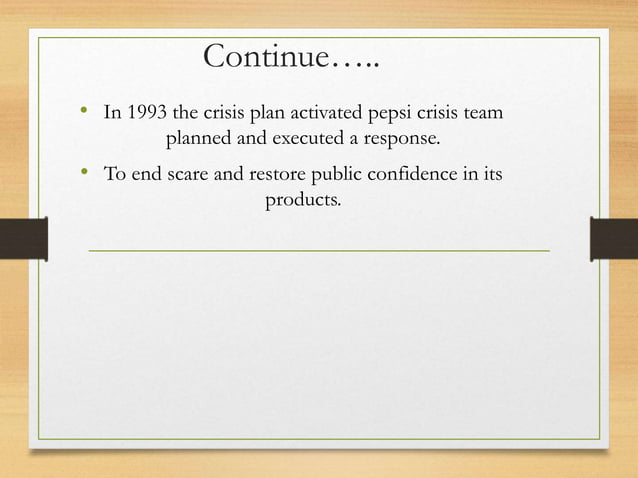 Case study (Pepsi syringe crisis of 1991) | PPTX