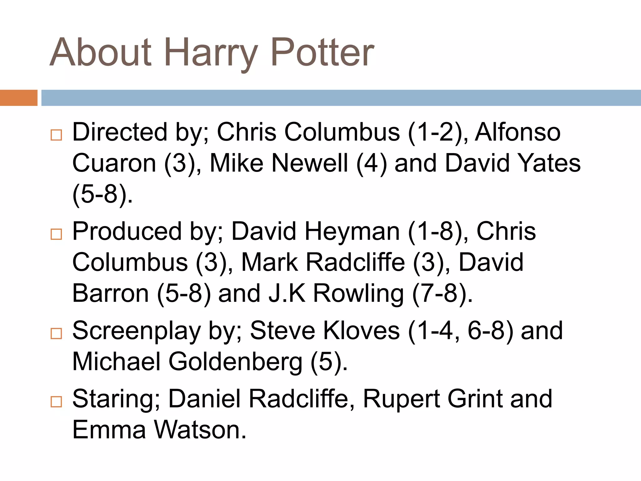 Harry Potter - Case Study | PPTX