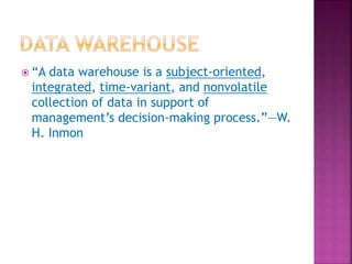 Case Study: A Multi-Source Time Variant Data warehouse | PPT