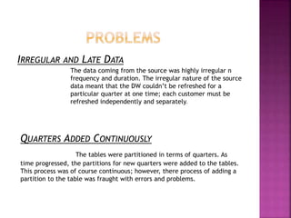 Case Study: A Multi-Source Time Variant Data warehouse | PPT