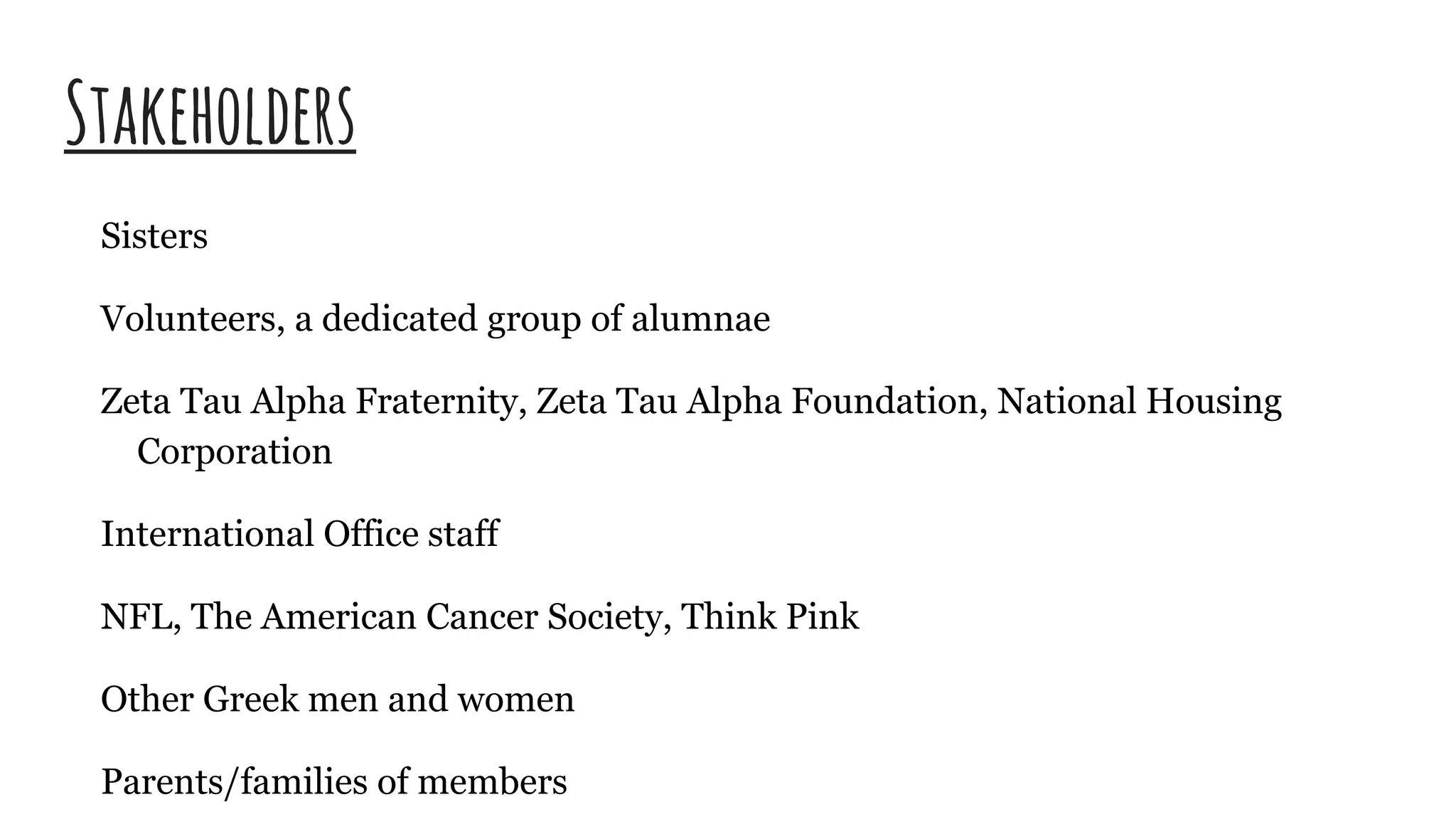 Zeta Tau Alpha Case Study | PPT