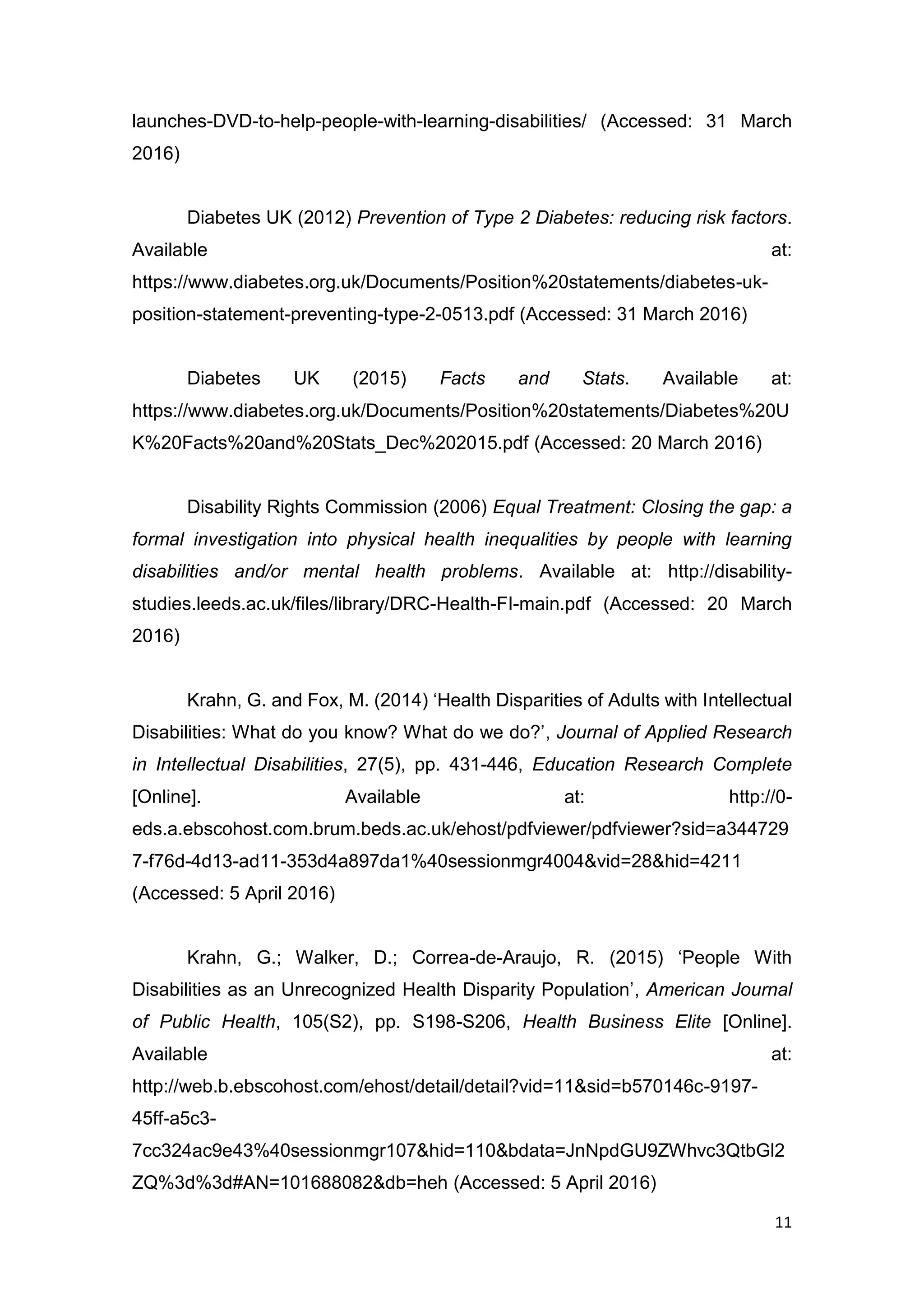 Management of type 2 diabetes in a person with learning disability | PDF