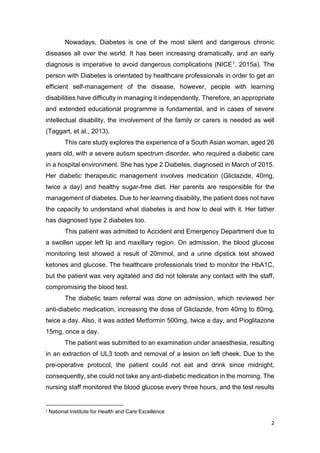 Management of type 2 diabetes in a person with learning disability | PDF