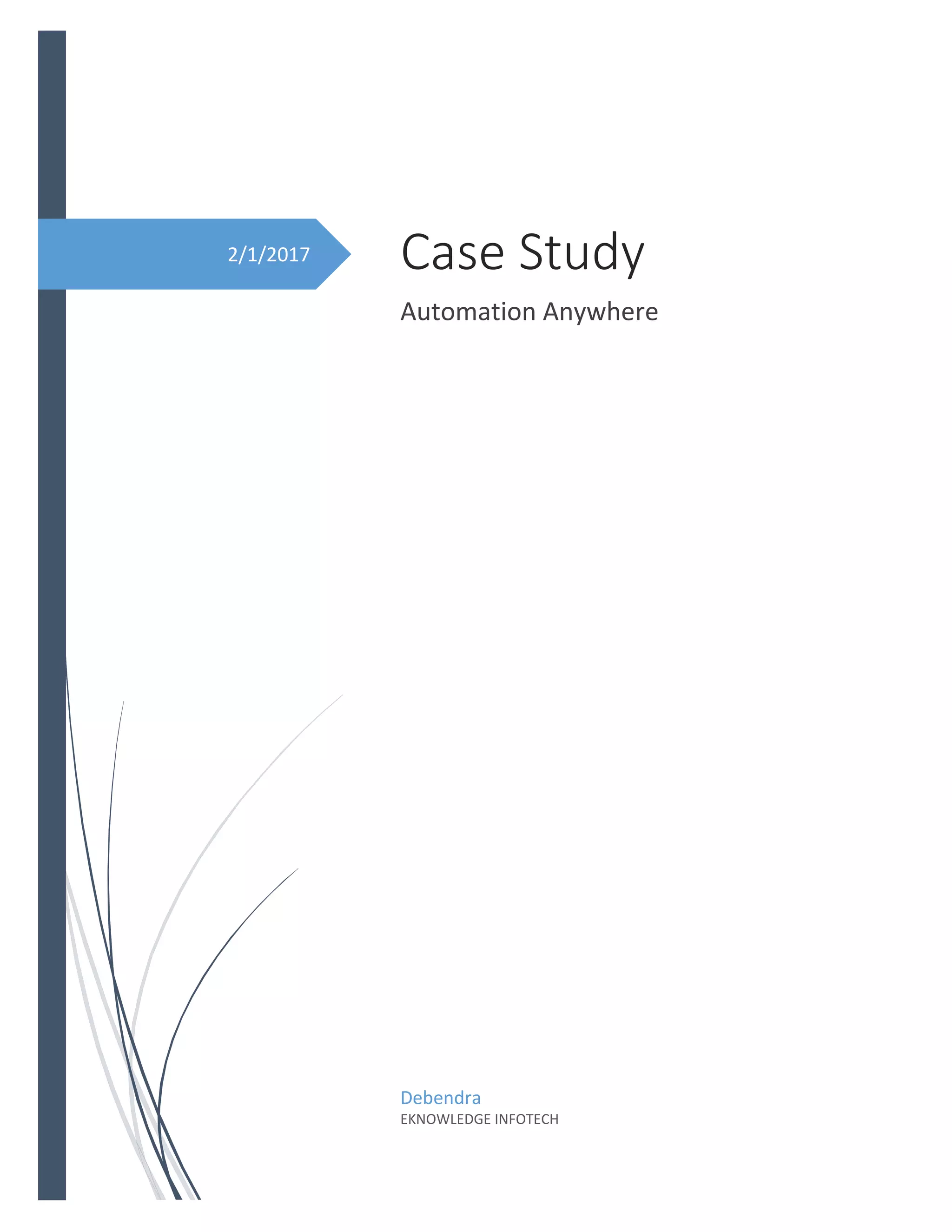 Automation Anywhere Case study | PDF