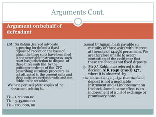 Case study on law of banking | PPTX