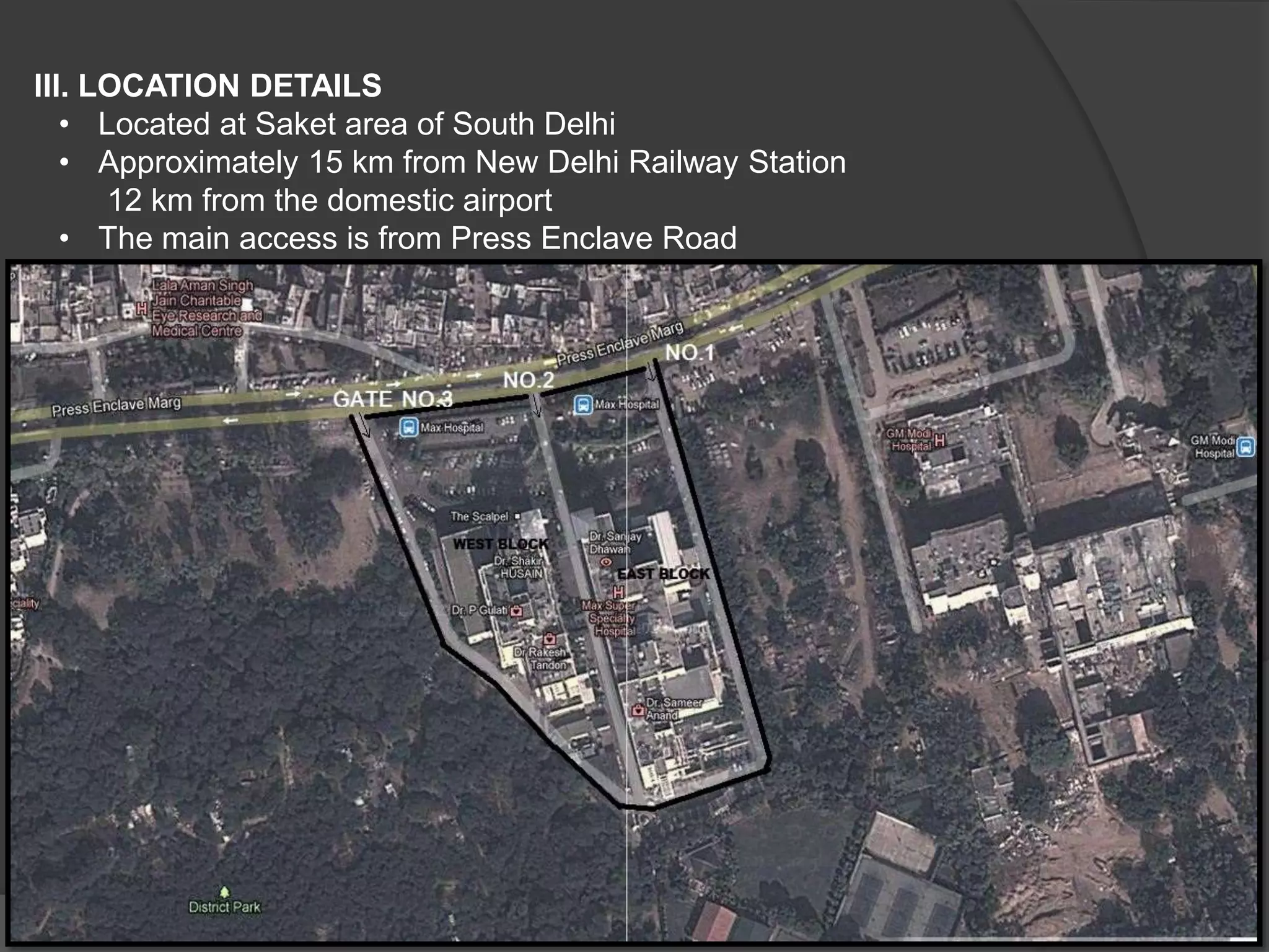 CASE STUDY HOSPITAL SAKET NEW DELHI AND EMC GREEN AVENUE AMRITSAR | PPTX
