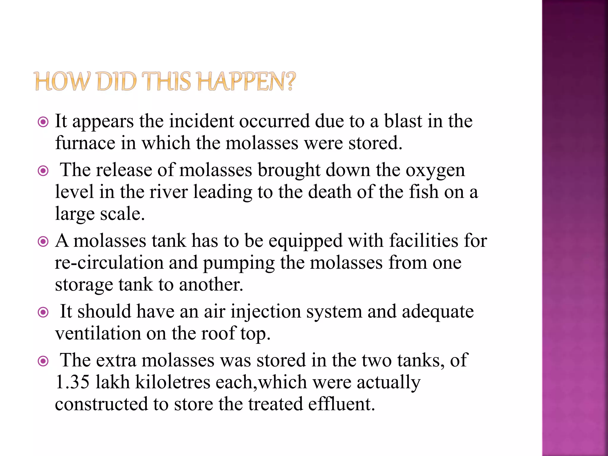 Case study on molasses spill in Punjab | PPTX | Commodities | Economy