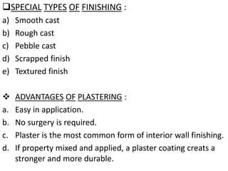 REPORT ON PLASTERING | PPTX