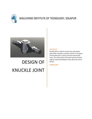 JAVA Case study on Design of Knuckle Joint | PDF
