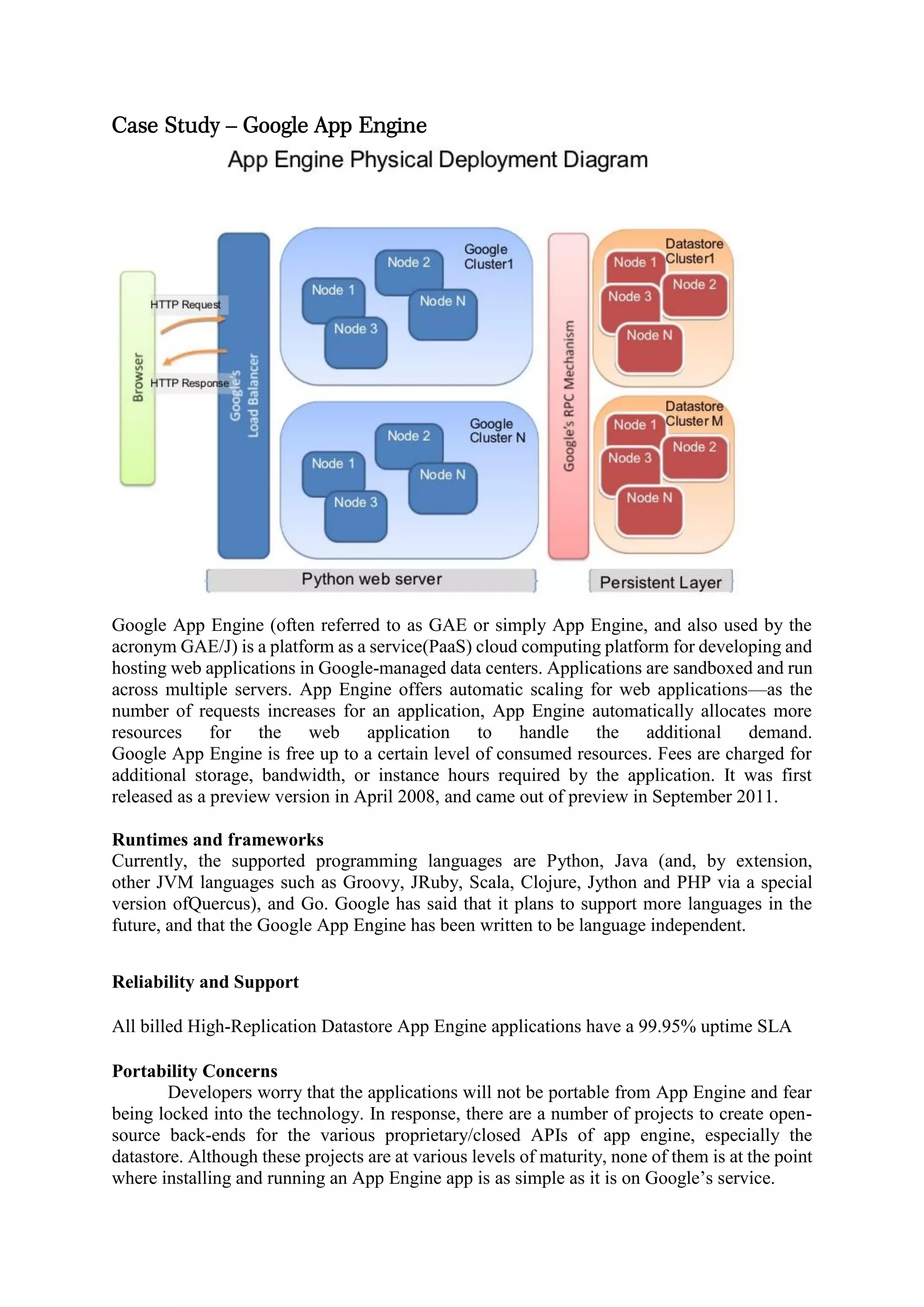Case study on Cloud Platforms | PDF