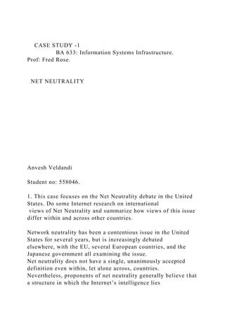 CASE STUDY -1 BA 633 Information Systems Inf.docx