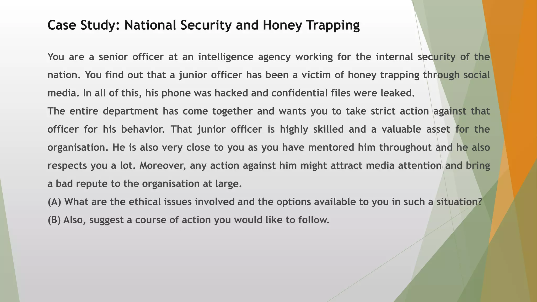 Ethical Case study | PPTX