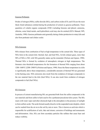 A Case Study Report on Air Pollution in Cement Industry | PDF
