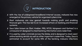 Study on Zeus Banking Malware | PPTX