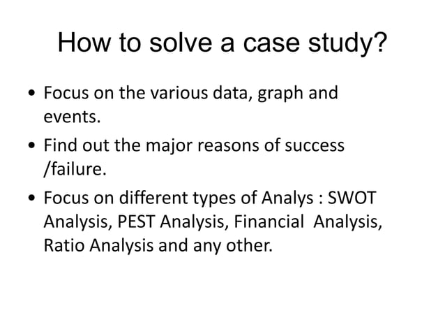 Case study Analysis | PPT