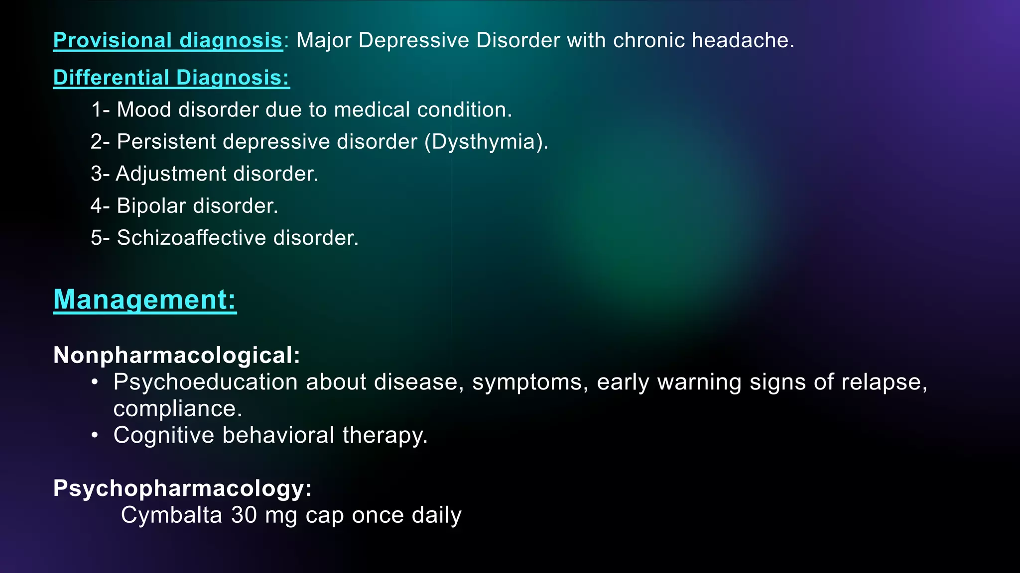 Major Depressive Disorder (MDD) | PPTX