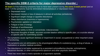 Major Depressive Disorder (MDD) | PPTX