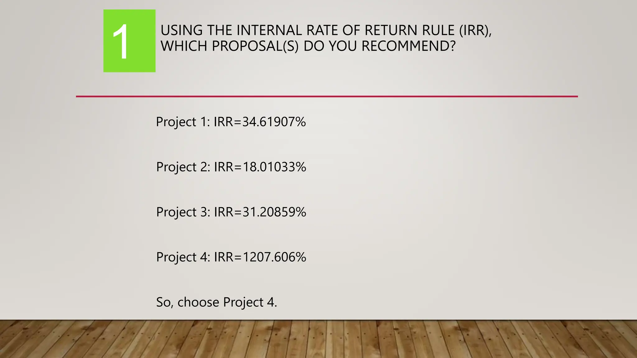 case study in corporate finance npv irr arr | PPTX