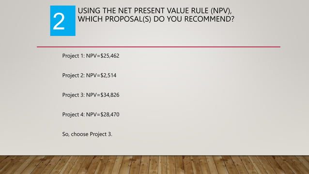 case study in corporate finance npv irr arr | PPTX | Business ...